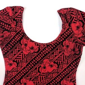 Disney | Dresses | Disney Red Black Lion King Simba Dress Medium | Poshmark